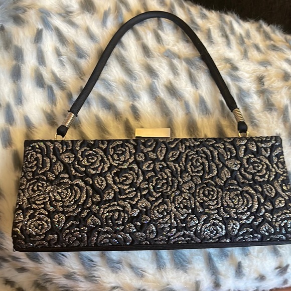 Sasha Fabiani | Bags | Sasha Convertible Evening Black And Silver ...